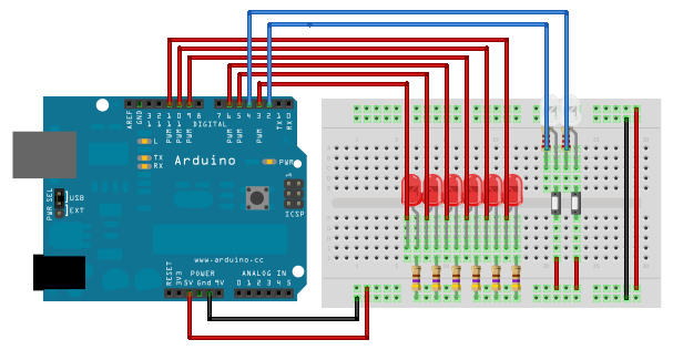 Bloggity Blog Blog Blog: Arduino Day 2: Digital Inputs (More Fun With LEDs)
